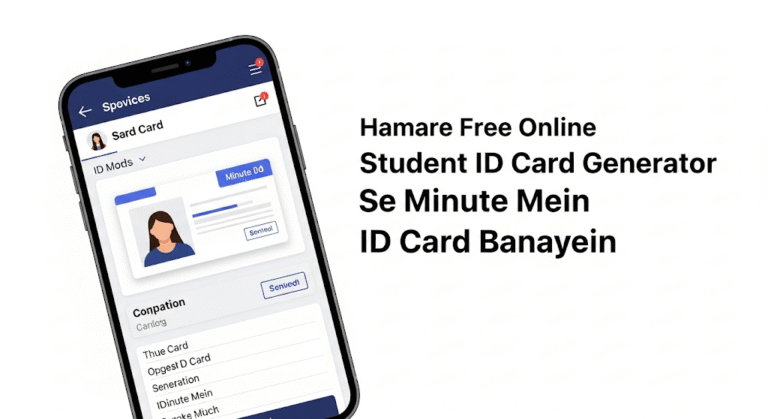 Hamare Free Online Student ID Card Generator Se Minute Mein ID Card Banayein - Sarkari Vaani